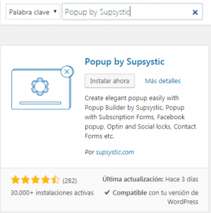 Popup by Supsystic - Creando Webs